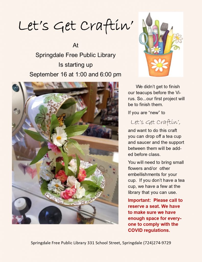 Springdale Free Public Library | 331 School Street Springdale PA 15144