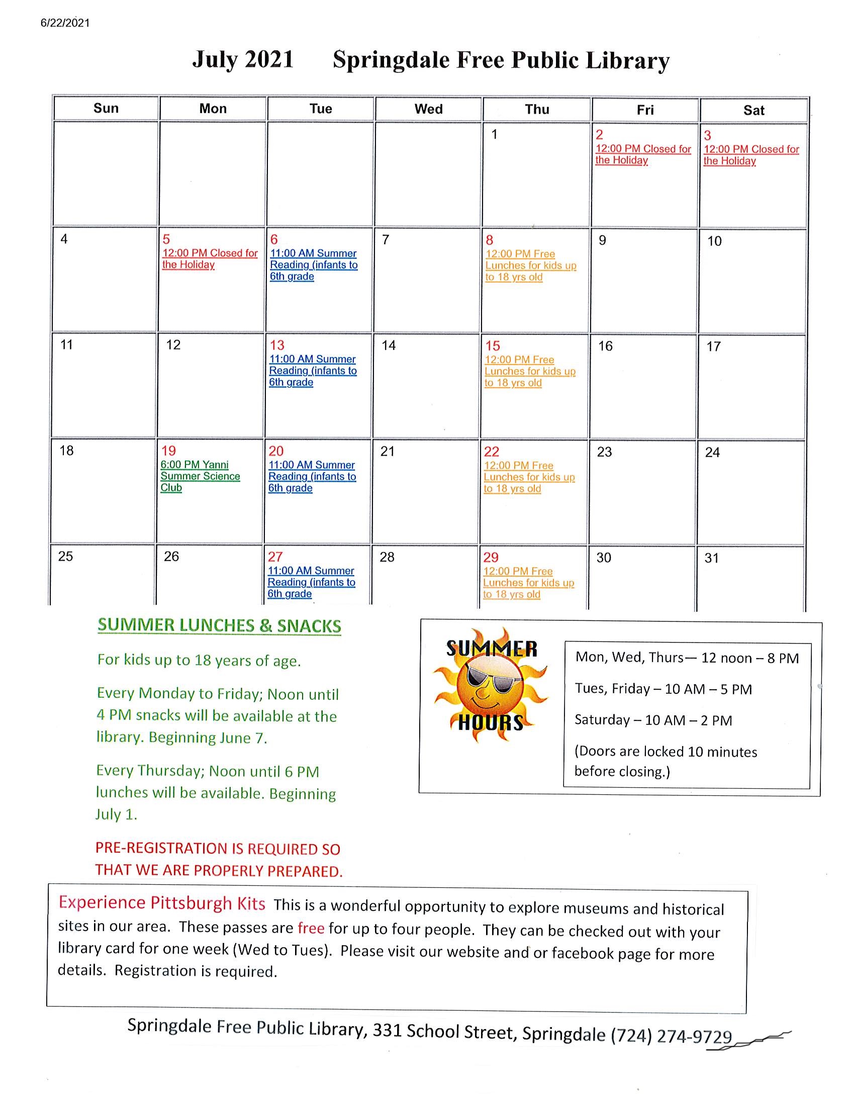 Home | Springdale Free Public Library